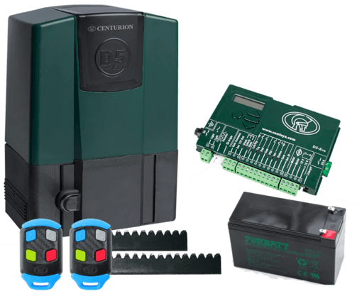 Centurion Sliding Gate D5 Evo Kit With Steel Rack